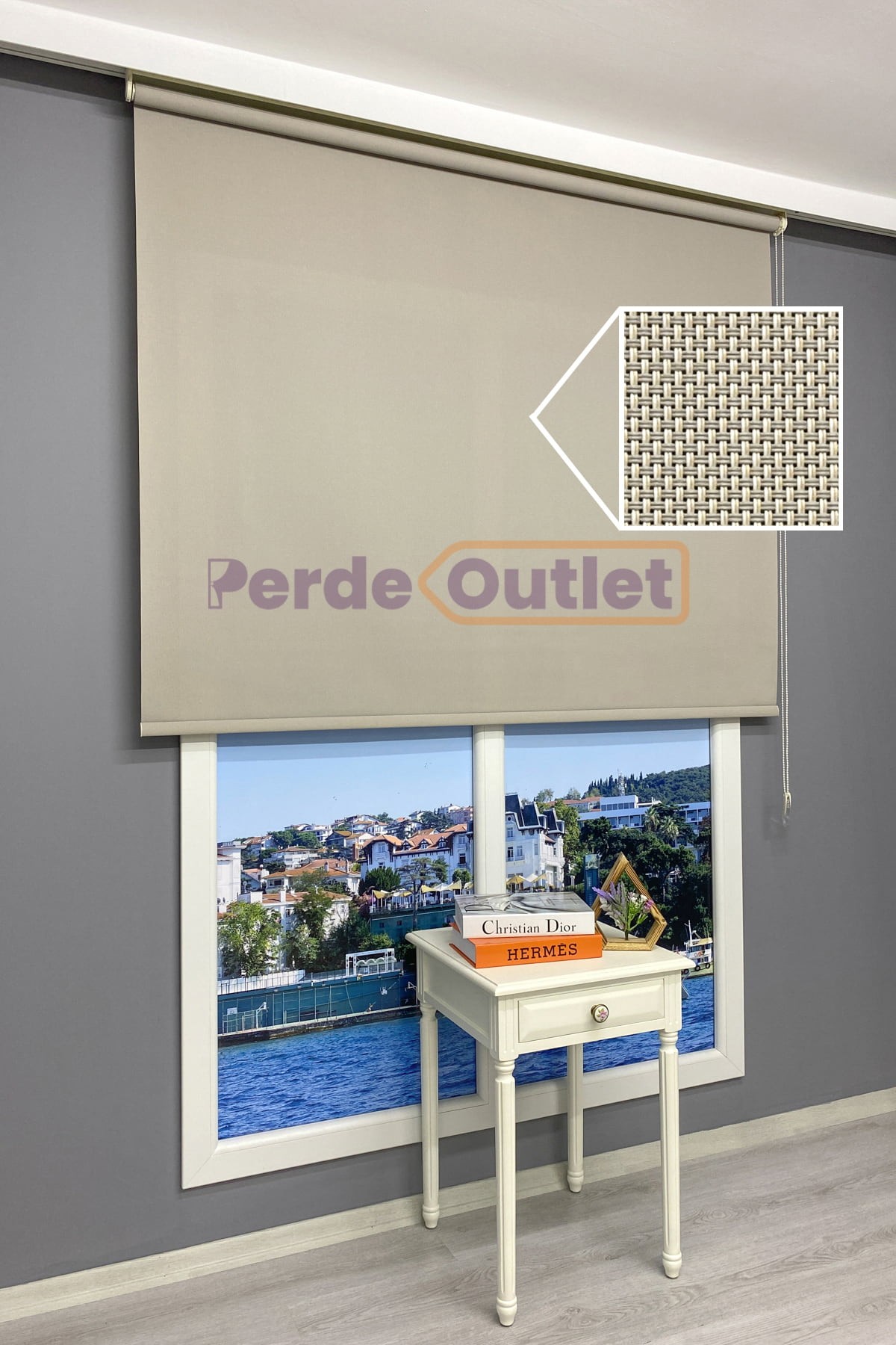 Bej Sun Screen Stor Perde • Perdeoutlet.com